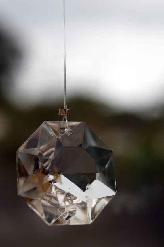 Cut Glass Hexagonal Window Crystal by makelovely on Etsy