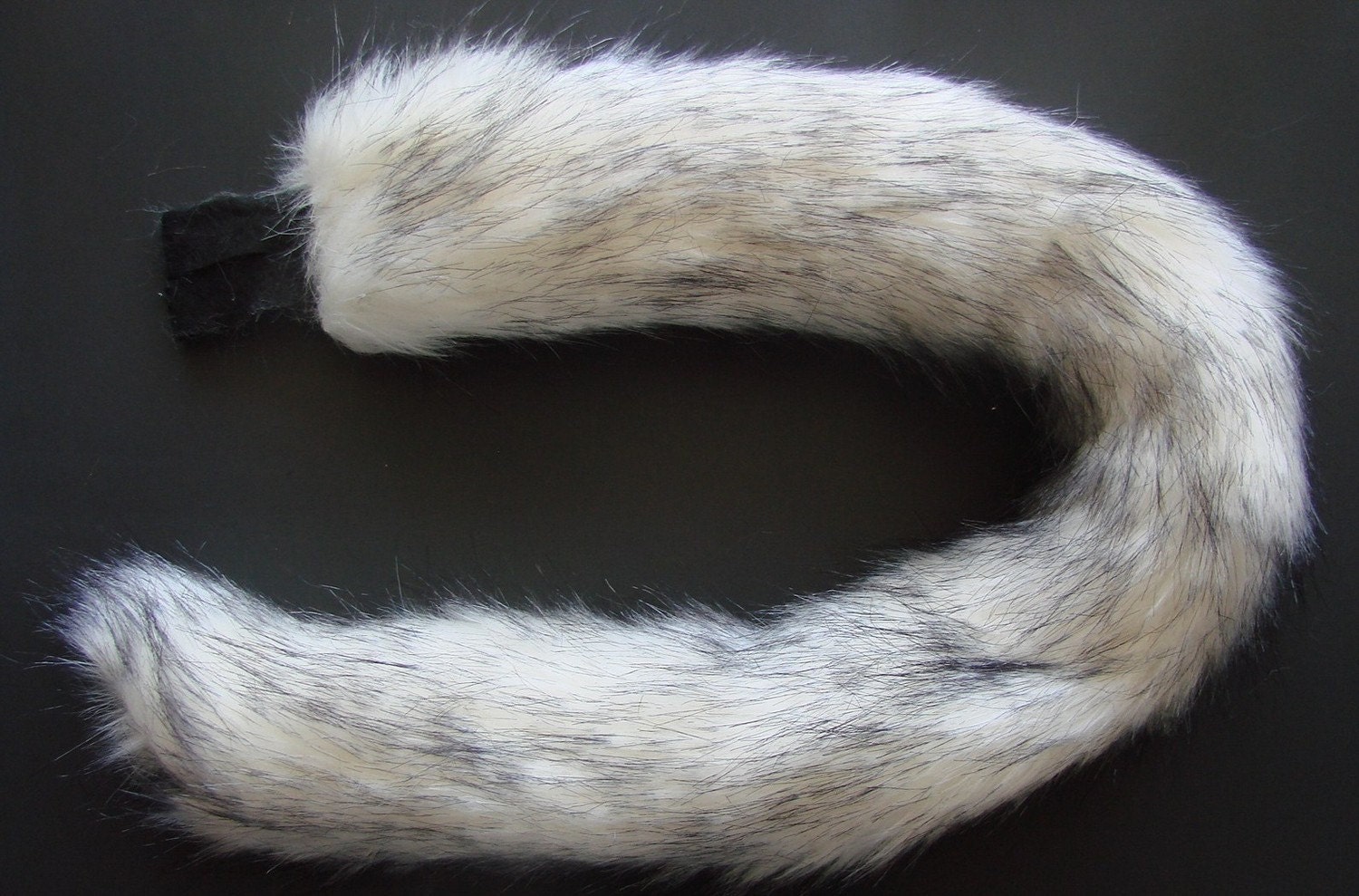 Costume Furry Cat Tail Black And White