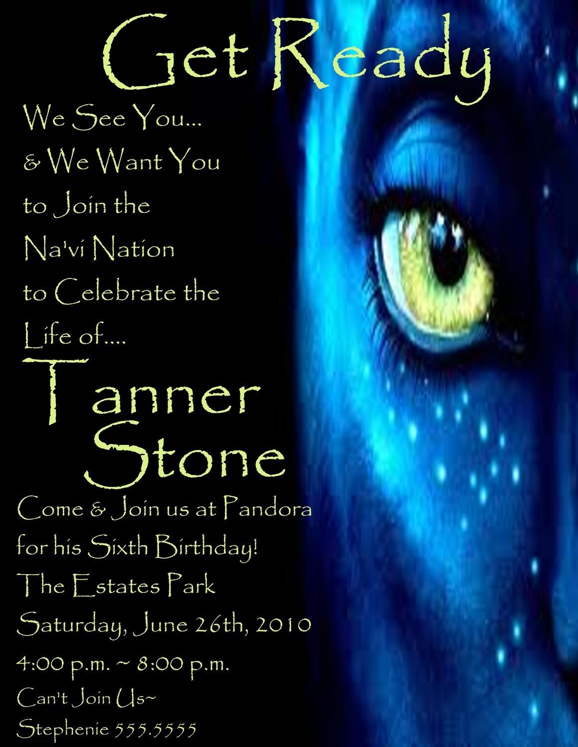 Avatar Digital Birthday Invitation