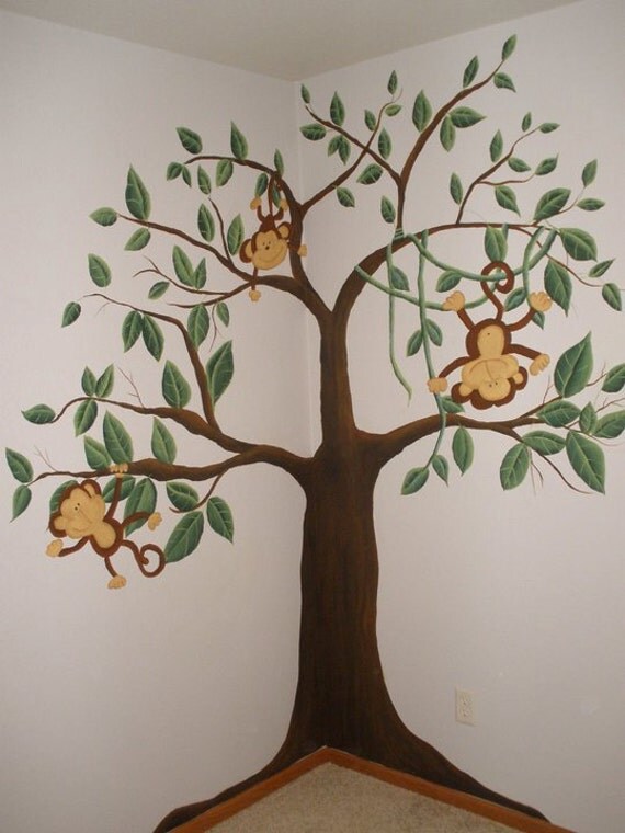 Items similar to Monkey Mural on Etsy