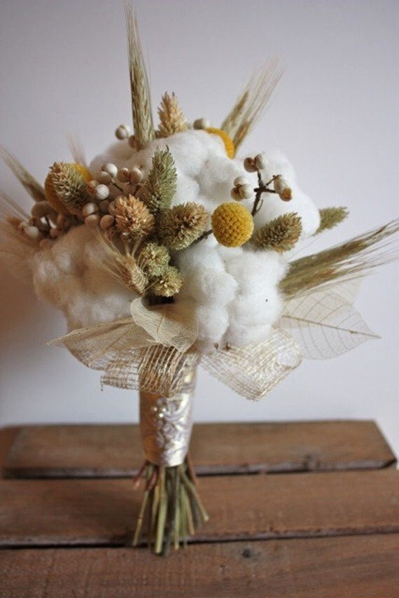 Items similar to Summer Cotton Bridesmaid / Bridal Bouquet on Etsy