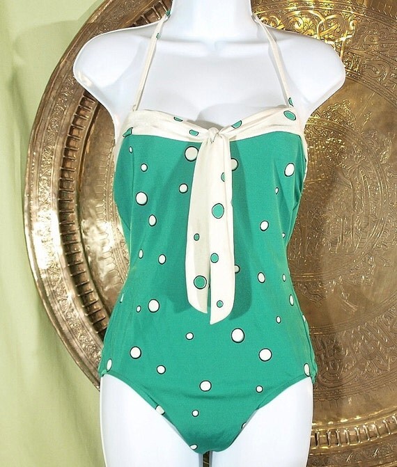 Catalina Polka Dot Bathing Suit 14 By Aphroditeeternal On Etsy