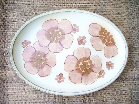 Vintage Denby Stoneware Platter Gypsy Pattern