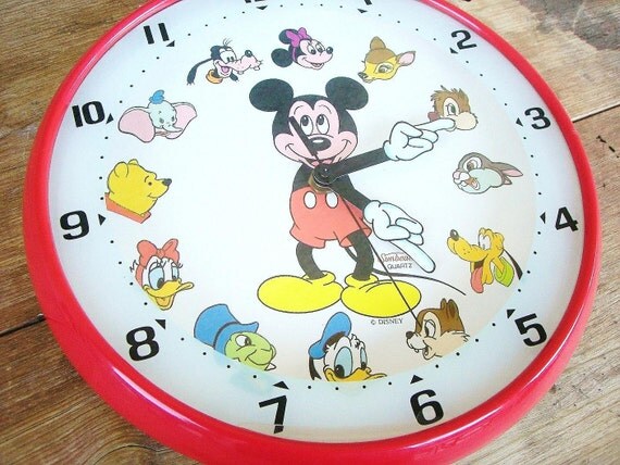 Vintage Disney Character Wall Clock by Sunbeam