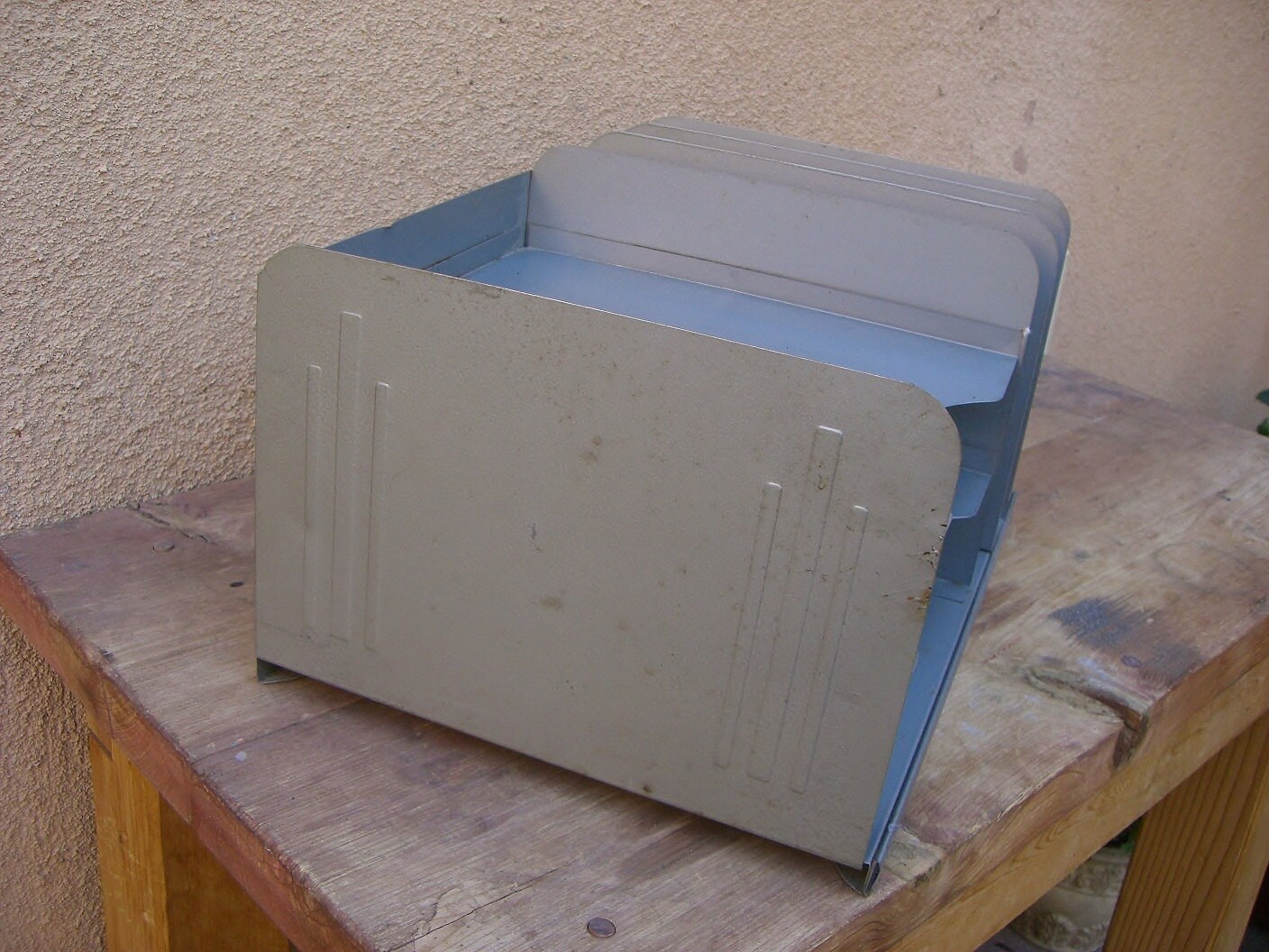 Industrial Metal Desktop Paper Organizer