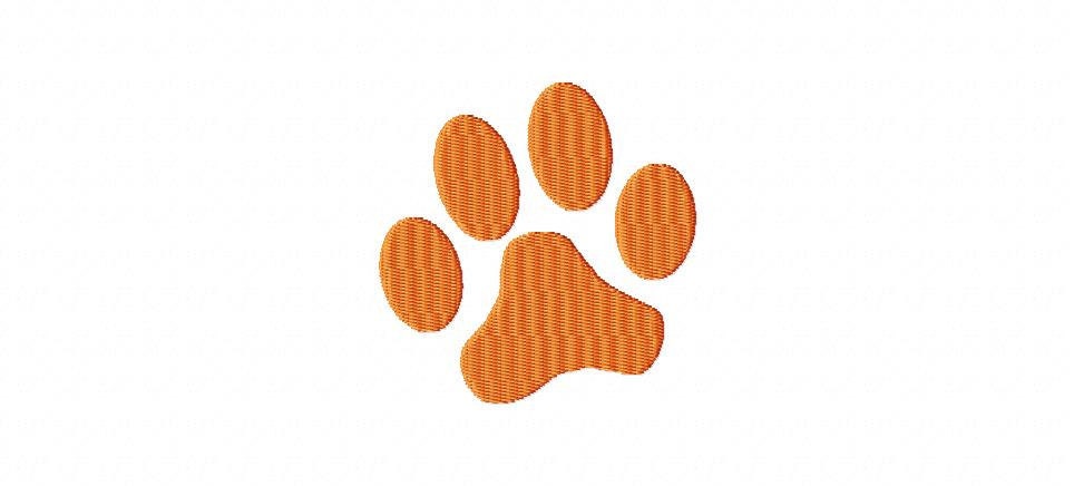 Paw Print MINI Machine Embroidery Design by trendystitchdesigns