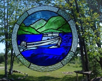 Bluegill sunfish stained glass suncatcher by UpNorthSuncatchers