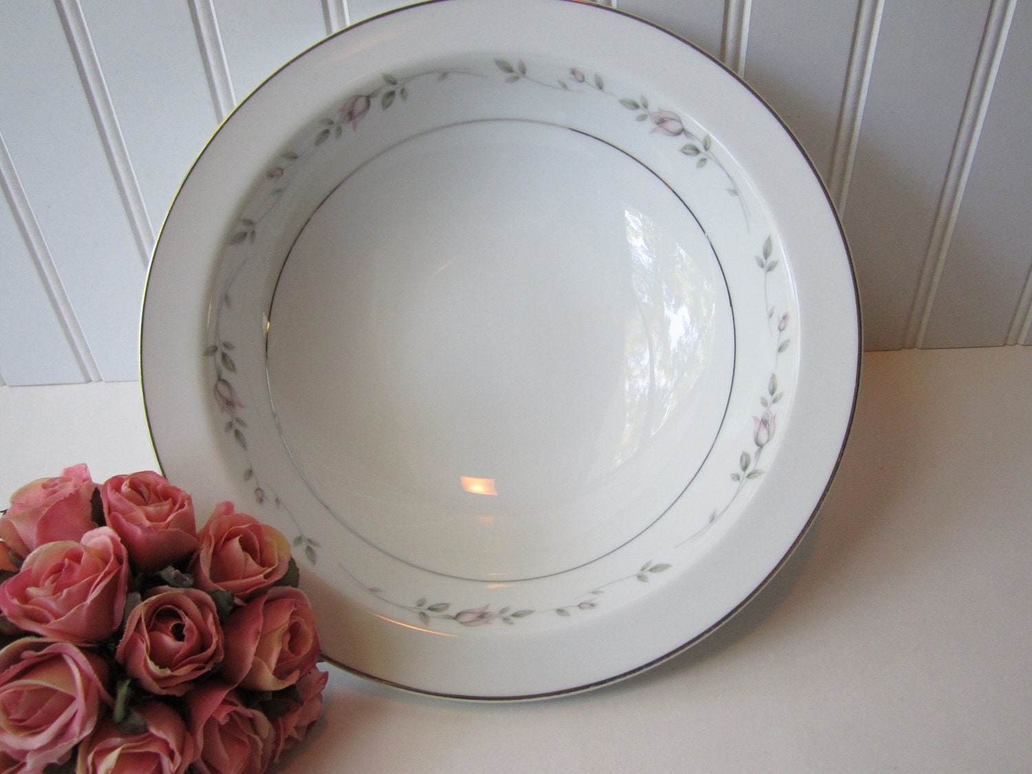 Vintage Rose China Sweet Love Pink Floral Round Serving Bowl – Haute Juice