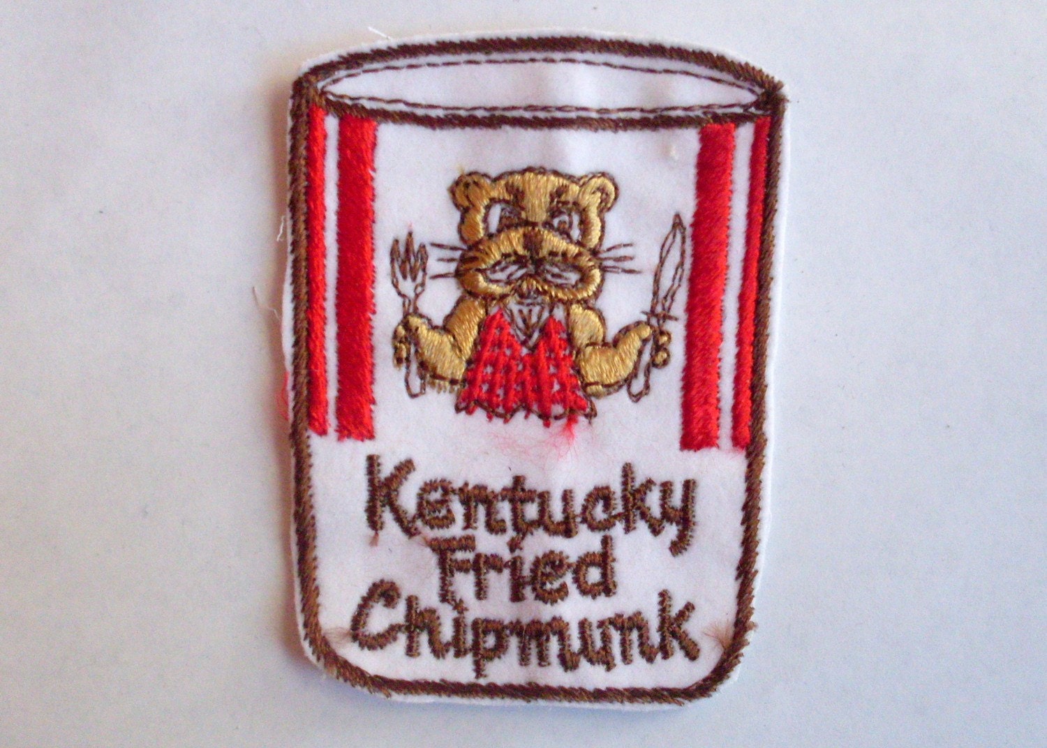 Kentucky Fried Chipmunk – Vintage 1970’s Sewing Patch Applique – Haute ...