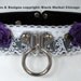Sissy Maid Bondage Collar Leather PURPLE Carnations and Lace