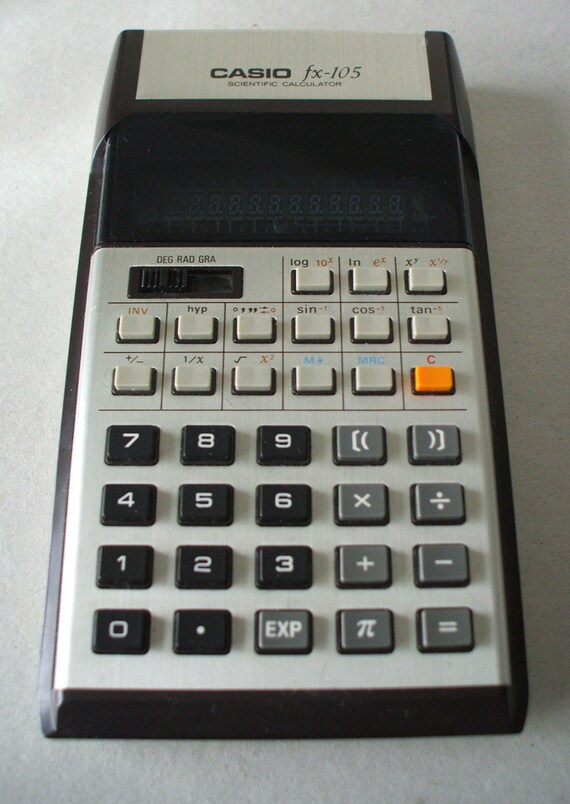 Vintage 1970s space age casio LED calculator