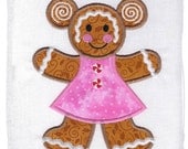 Items similar to Gingerbread Girl machine Embroidery Applique on Etsy
