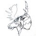 Moose Head Wire Sculpture-Reserved for Falkner Design Inc.