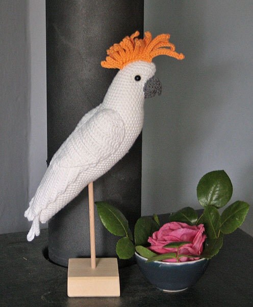 Amigurumi WHITE COCKATOO crochet pattern PDF in English