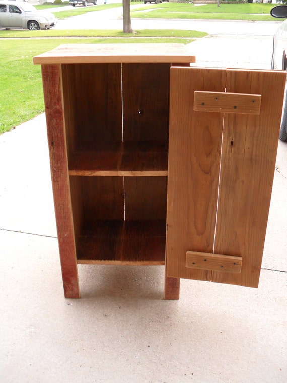 Red Small Square Cabinet
