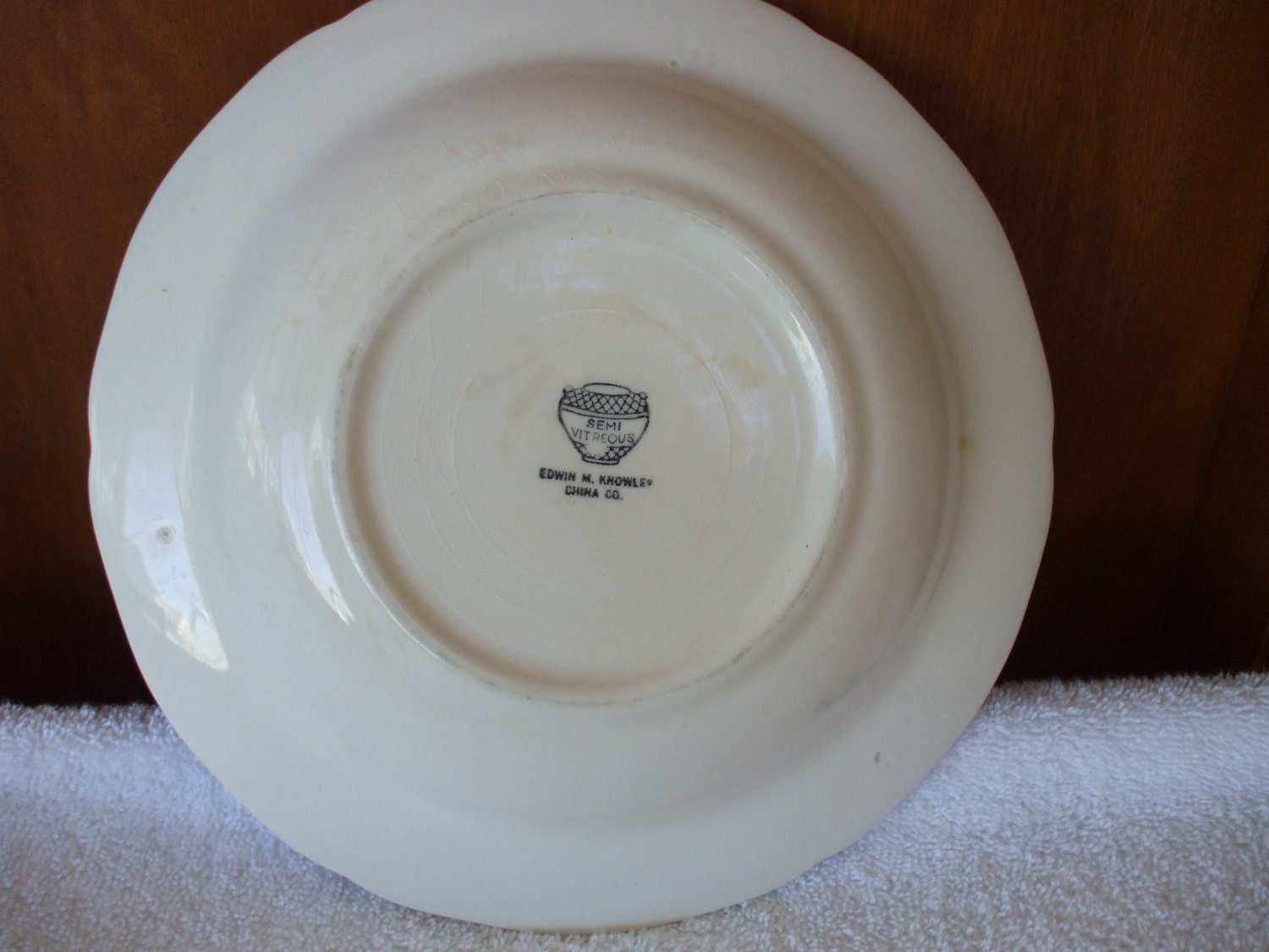 semi vitreous Edwin M. Knowles China Bowl Cereal Fruit