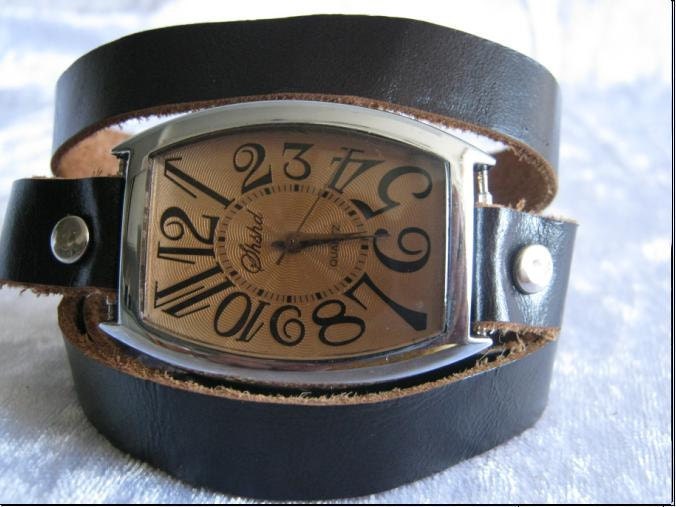 Leather Wrap Watch Handmade Multi Wrap double strap Real