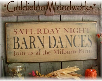 Barn dance sign | Etsy
