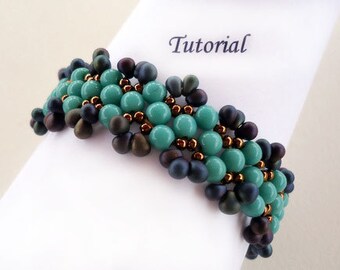Beading Tutorial Honeycomb Bracelet Beading pattern PDF by Ellad2