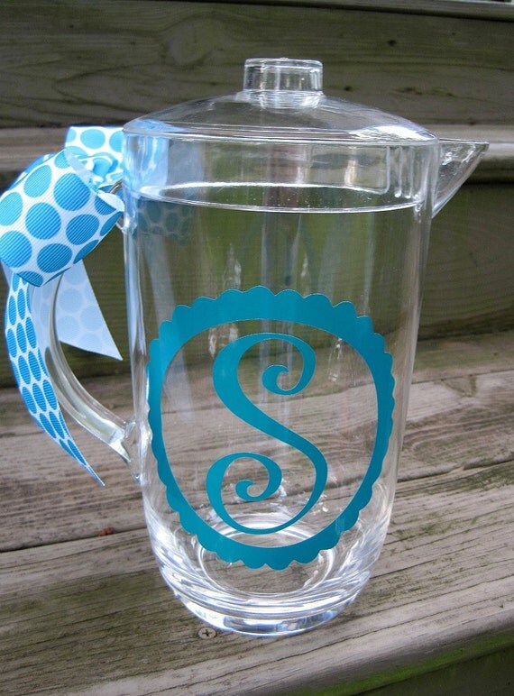 Items similar to Personalized 2 QT. acrylic pitcher on Etsy