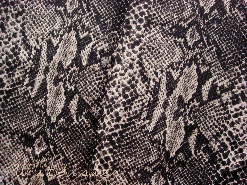 Python Snakeskin Print Vintage Fabric Fashion Dress Yards