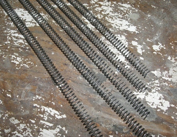 Vintage Long Thin Metal Springs 5 Piece