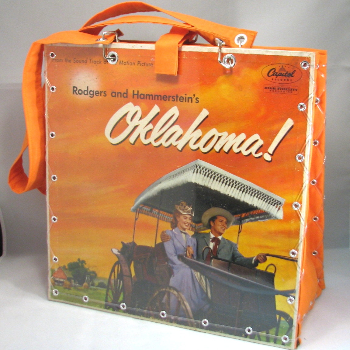 Vintage Oklahoma Record Album Purse Tote Handbag by 12be on Etsy