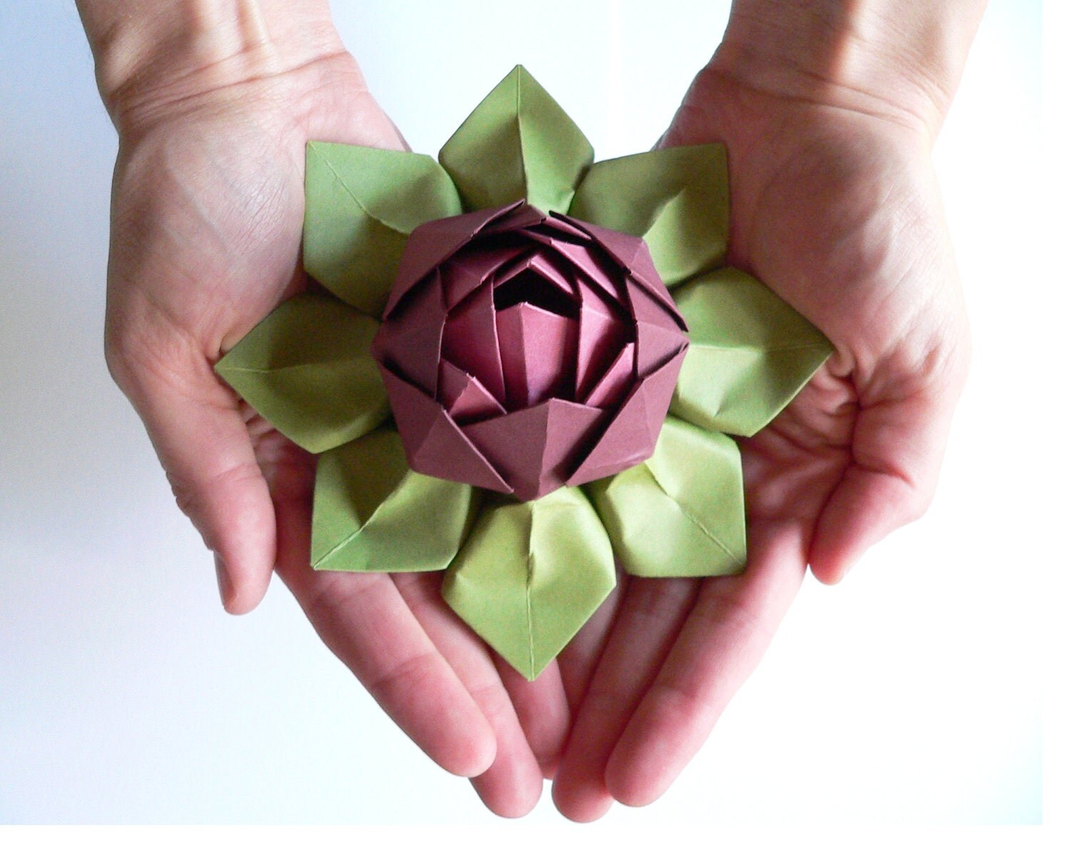 Handmade Paper Flower Origami Lotus Flower Decoration Or