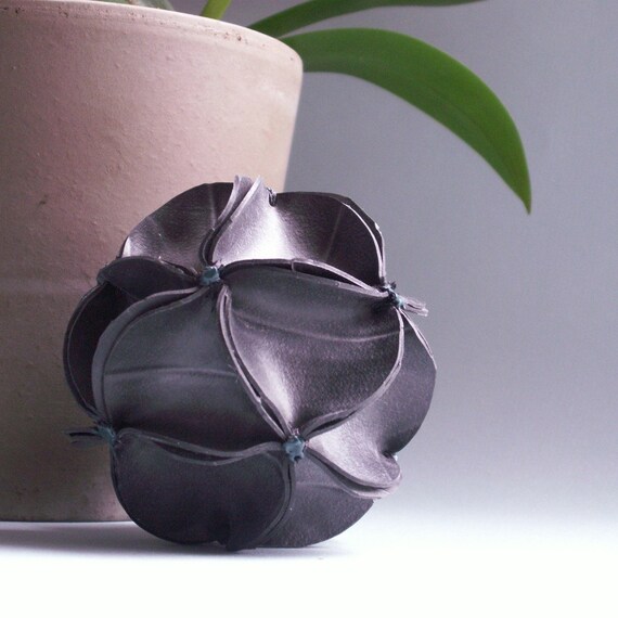 Decorative Ball made from upcycled bike inner tube