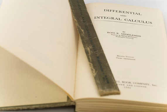 1946 CALCULUS Vintage Book Journal Notebook