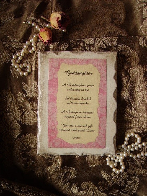 Goddaughter Inspirational Sign with Original Poem
