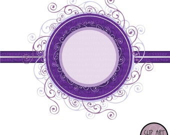 Digital Clip Art Circle Frames Pretty Pink by viveradesign