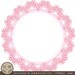 Digital Clip Art Circle Frames Pretty Pink Hearts
