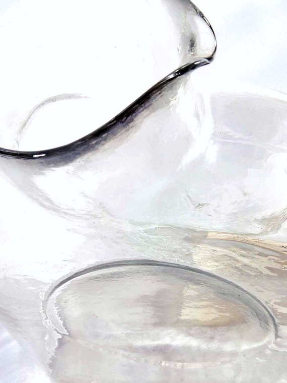 48 oz Clear Blenko 2 Spout Water Pitcher