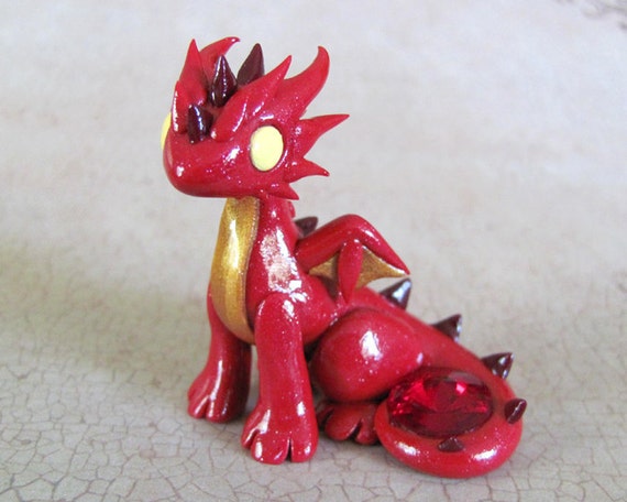 Items similar to Ruby Red Dragon No. 5 - Made to Order on Etsy