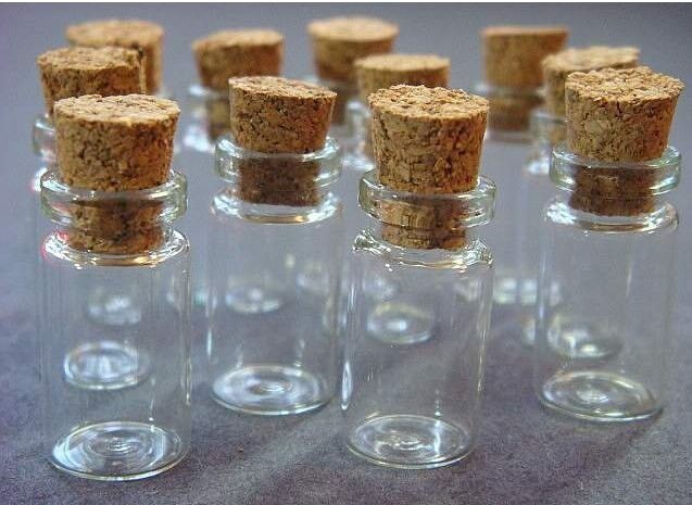 50 1ml Small Clear Glass Vile Bottles