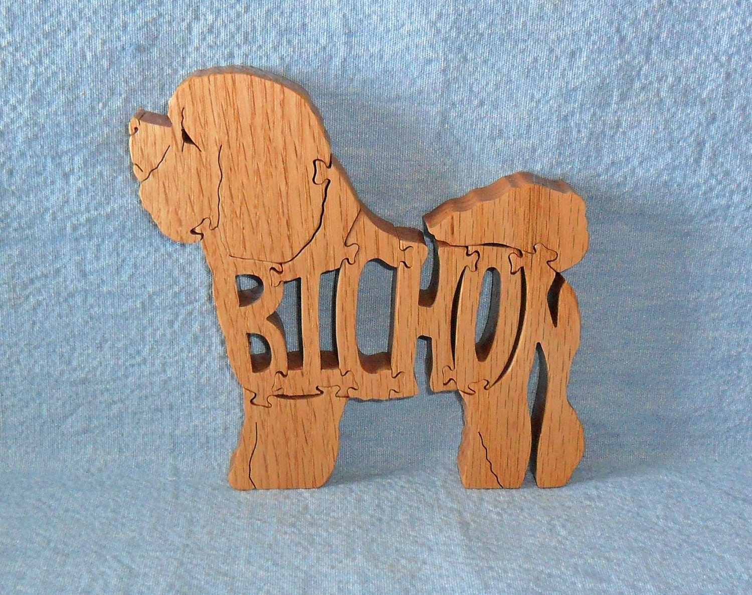 Bichon Dog Breed Scroll Saw Wooden Puzzle