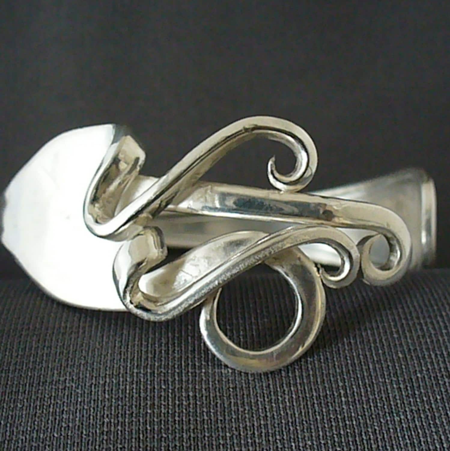 Eco Friendly Upcycled Antique Silverware Jewelry Fork Bracelet