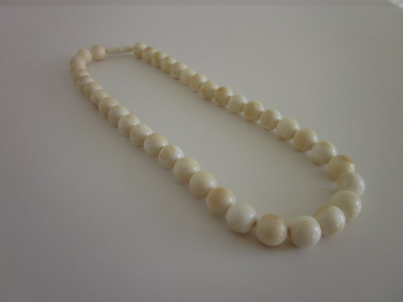Authentic Pre-Ban Elephant Tusk Ivory Necklace by retroreduxgal