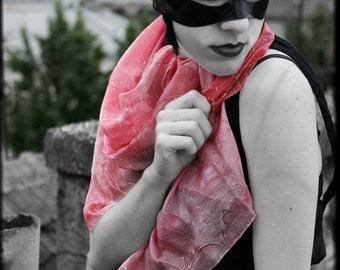 Emo style dark silk scarf victorian steampunk fashion by Kteis