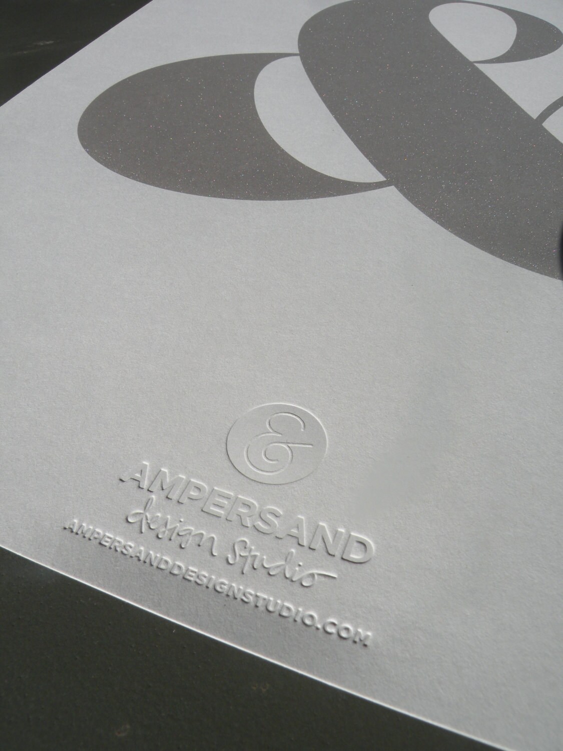 Ampersand Screen Print Metallic Silver