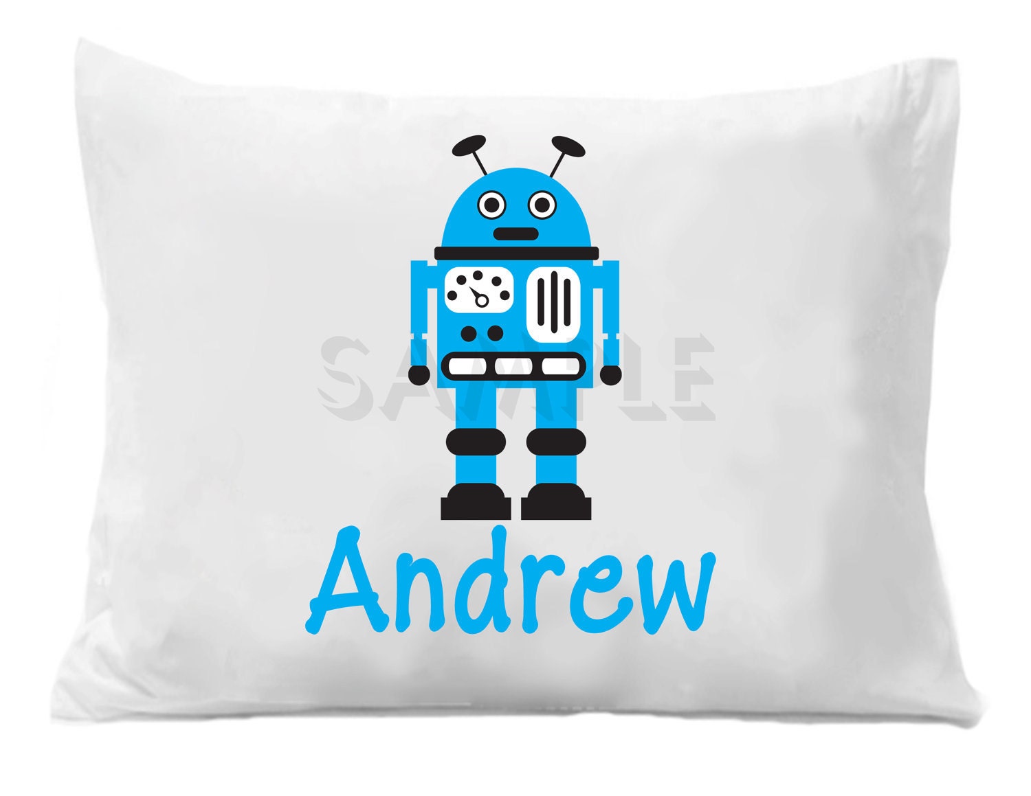 Robot Pillowcase Robot Personalized Pillow Case