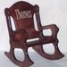 Wooden Kids Rocking Chair personalized cherry finish