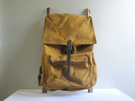 Vintage Canvas Hiking Backpack