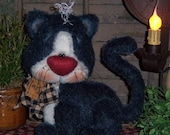 Items similar to Patti's Ratties Primitive Raggedy Kitty Black Cat Doll ...