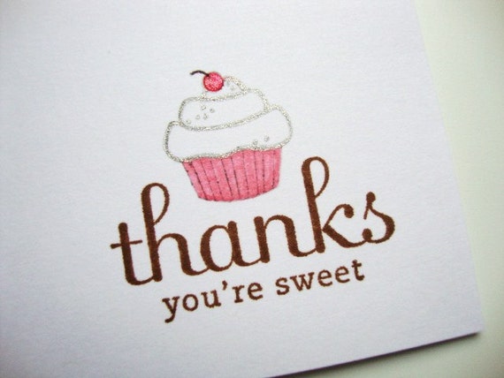 Cupcake Thank You Cards