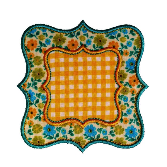 Square Fancy Frame Appliques Machine Embroidery Designs