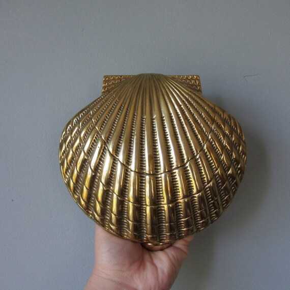 Large Solid Brass Clam Shell Door Knocker Perfect for Beach