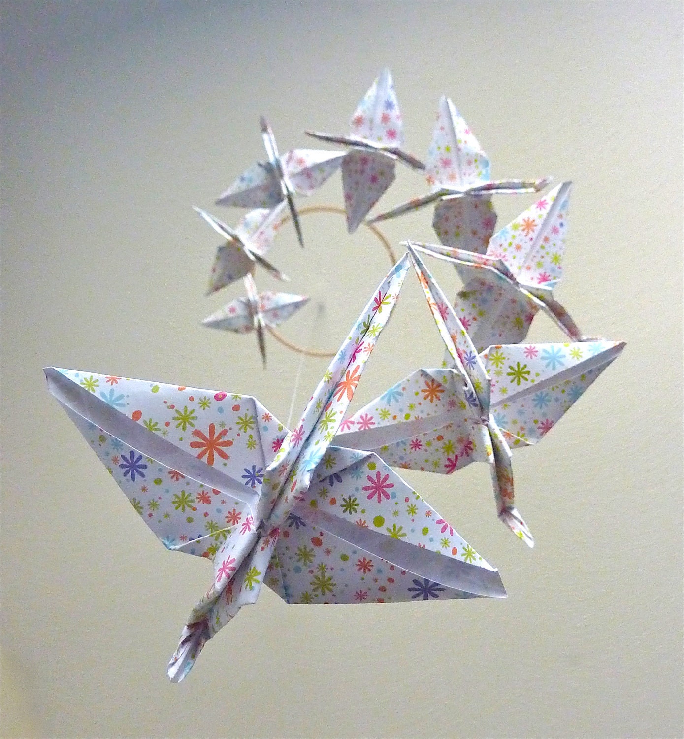 Baby Mobile Origami Crane Mobile Children Decor Eco Friendly