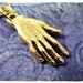 Gold Palm Reading Hand Necklace Antique Gold Pewter Palm